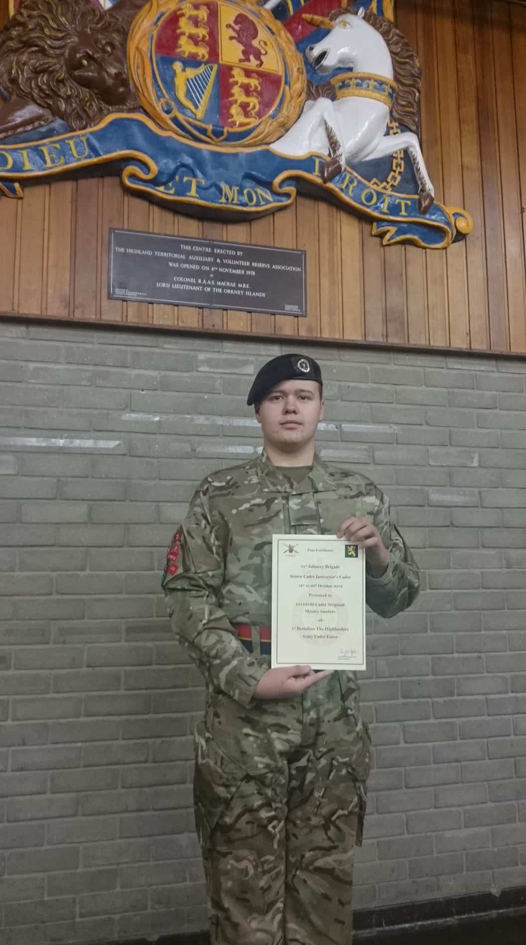 Highlanders welcome new Senior Cadets - Highland Reserve Forces ...